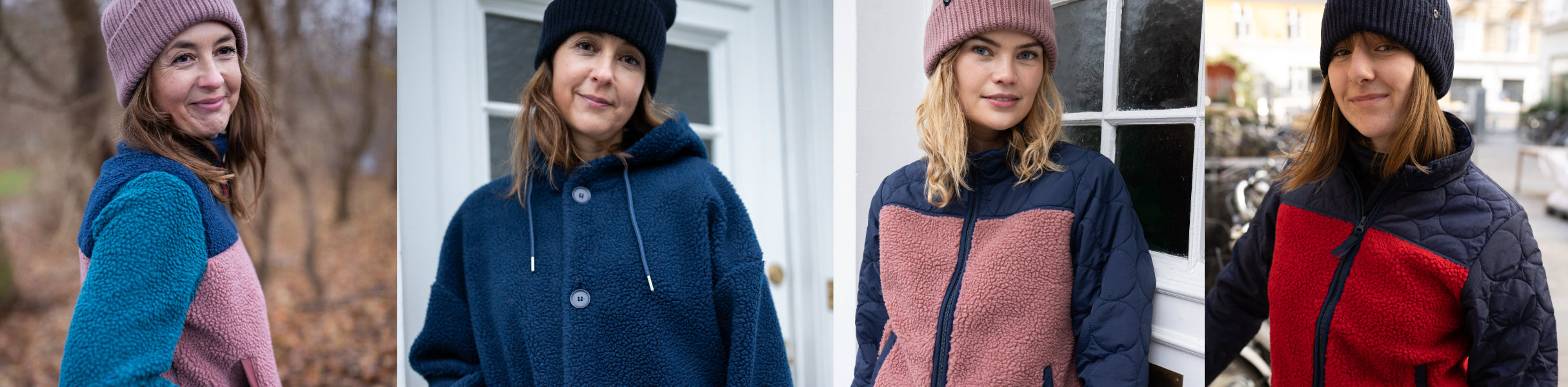 Fleece jakker fra Danefæ i smukke farver og designs.